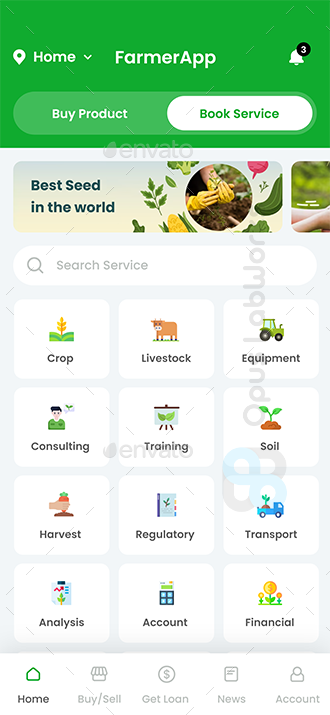 eCommerce App UI | Complete Farming Solutions | All-in-1 Agriculture App UI | FIGMA | Farmer App ...